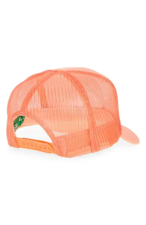 FRIDAY FEELIN’ Embroidered Patch Trucker Hat - Coral