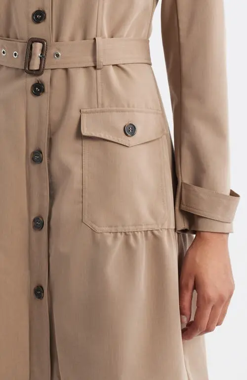TAHARI ASL Safari Belted Long Sleeve Minidress