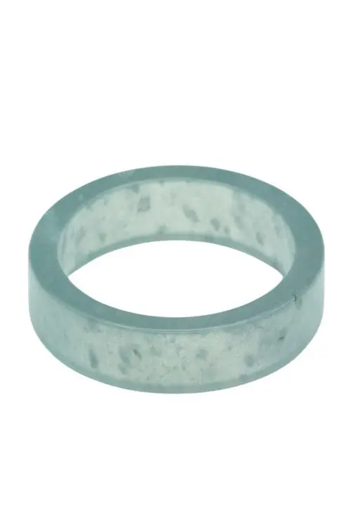 SEREE Gale Square Jade Ring - Blue