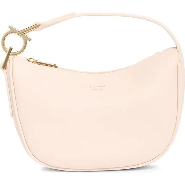 FERRAGAMO Mini Smile Leather Top Handle Bag - Ballet