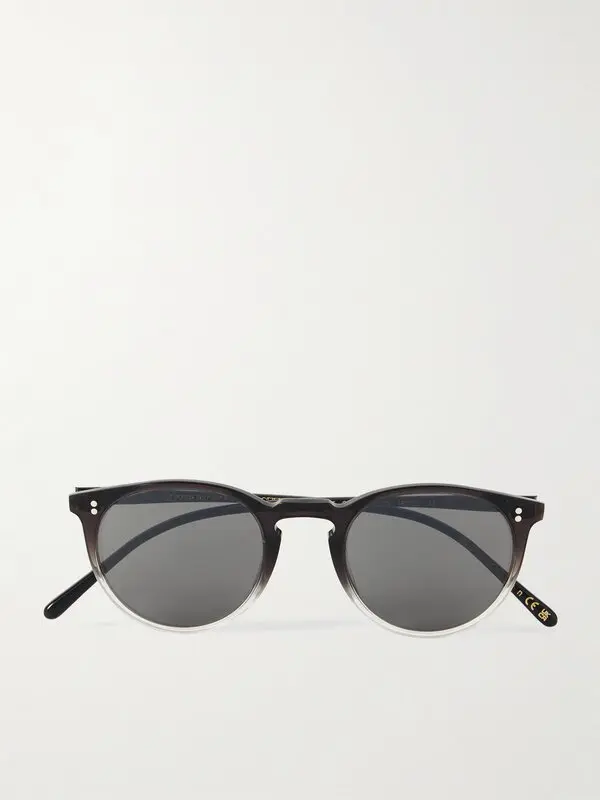Oliver Spencer O'malley Round-frame Sunglasses - Gray