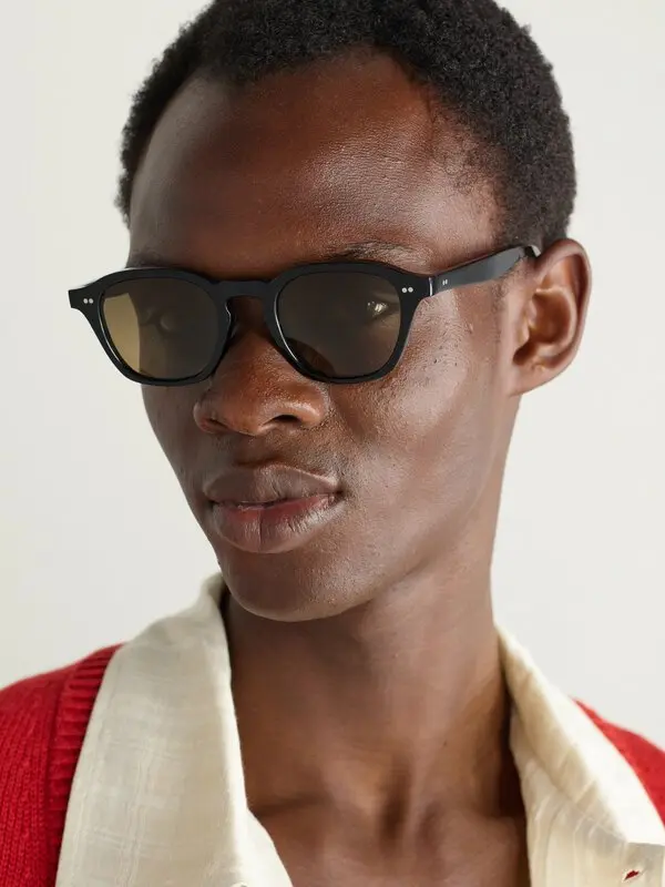Oliver Spencer Eyles D-frame Polarized Sunglasses - Black
