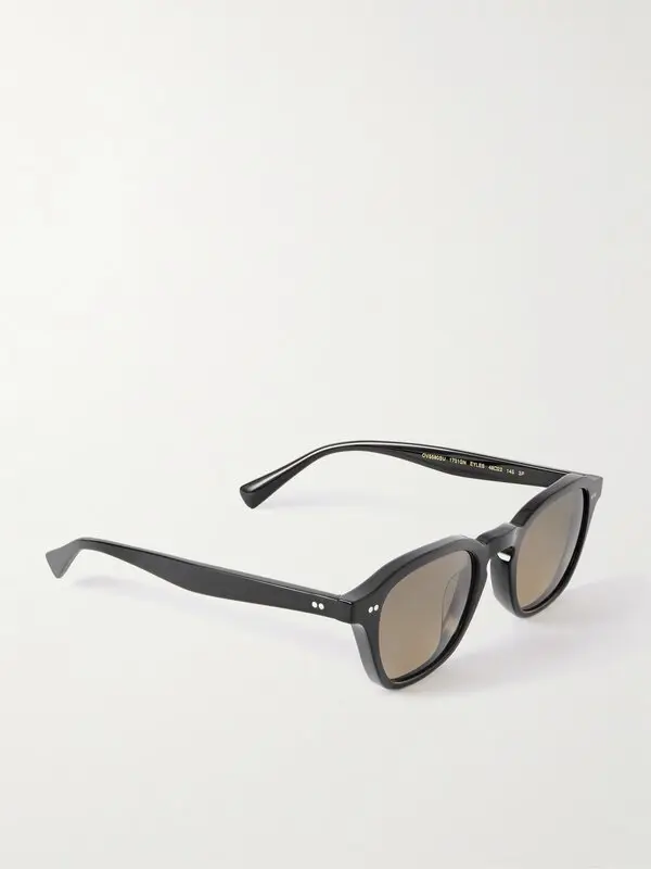 Oliver Spencer Eyles D-frame Polarized Sunglasses - Black