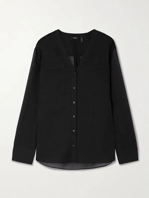 Theory Wool-blend Blouse