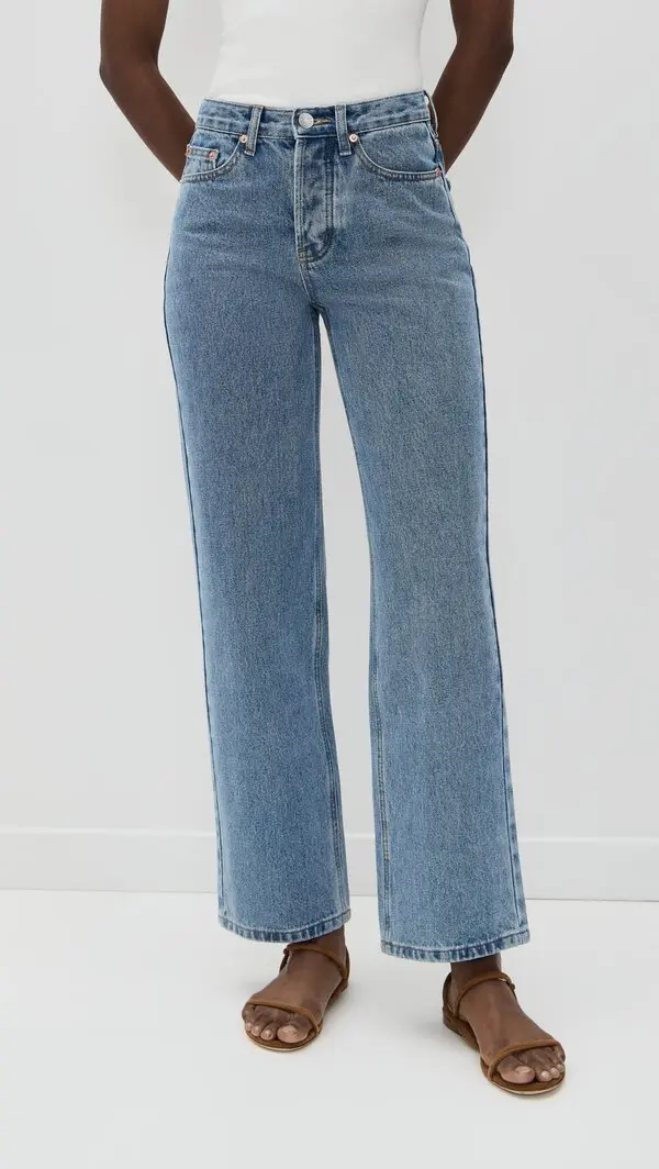 PARKE Classic Straight Leg Jeans - Vintage Wash