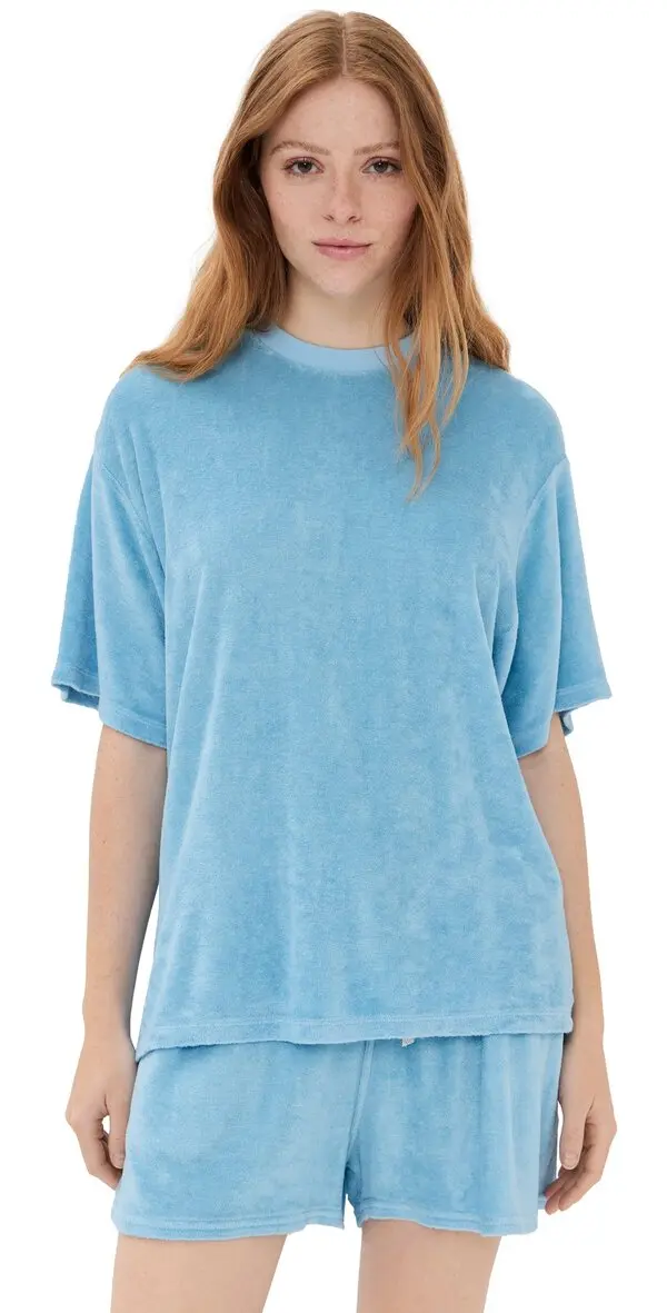 LE BOP Farrah Terry Tee - Blue