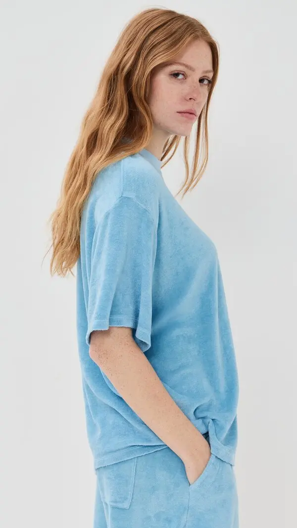 LE BOP Farrah Terry Tee - Blue