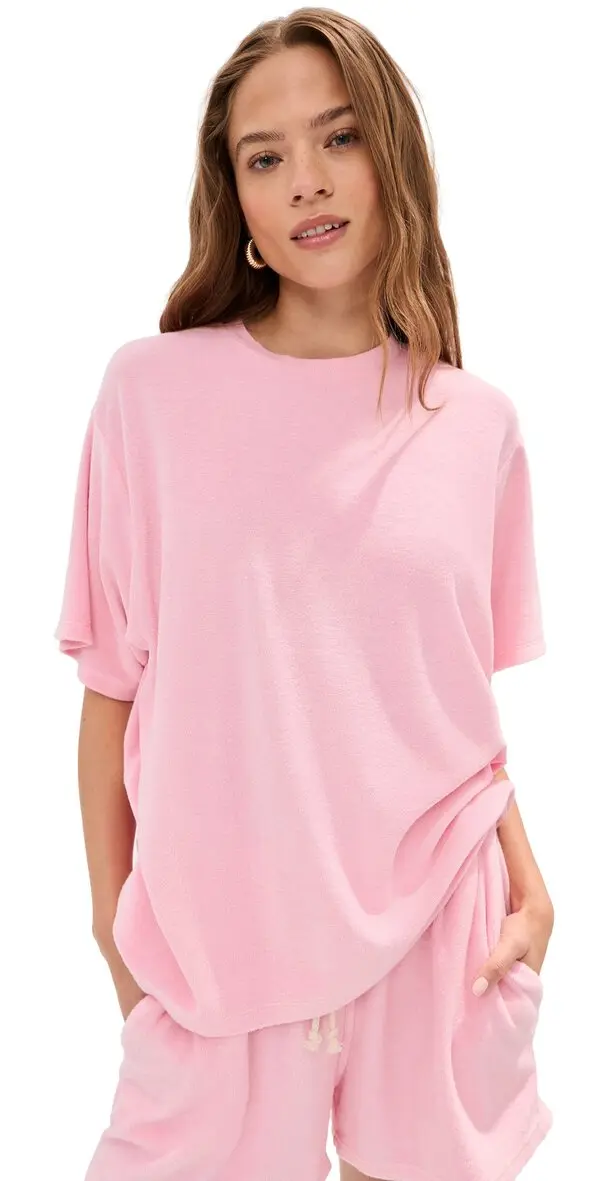 LE BOP Farrah Terry Tee - Pink