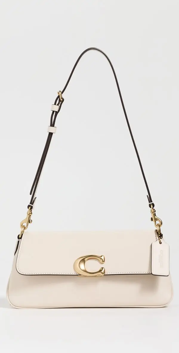 COACH Refined Calf Leather Jet Shoulder Bag - Chalk