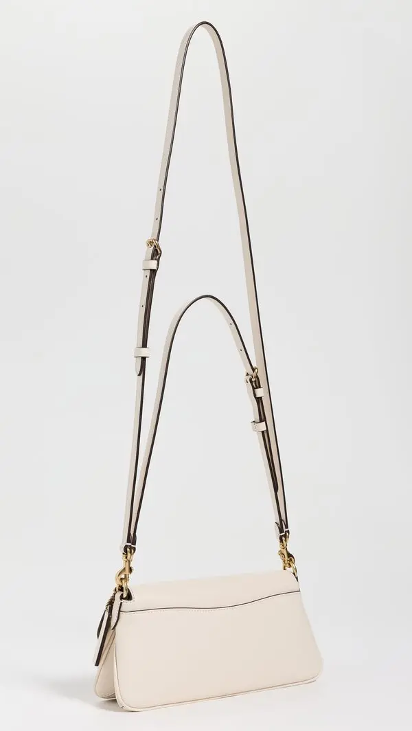 COACH Refined Calf Leather Jet Shoulder Bag - Chalk