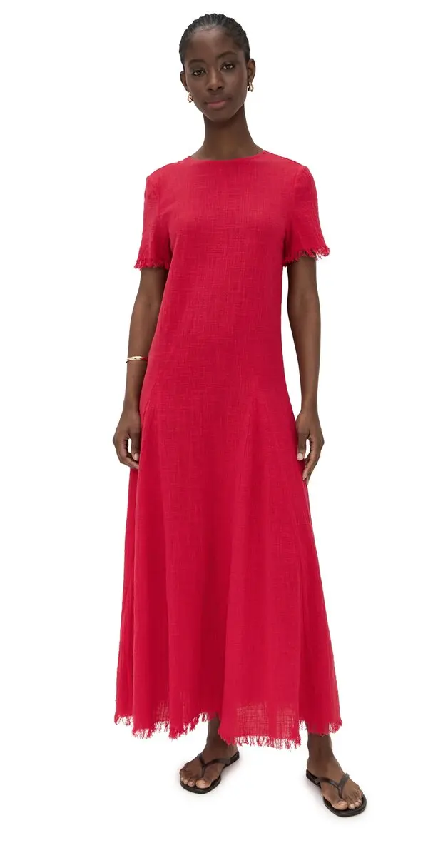 Staud Le Havre Maxi Coverup - Cherry
