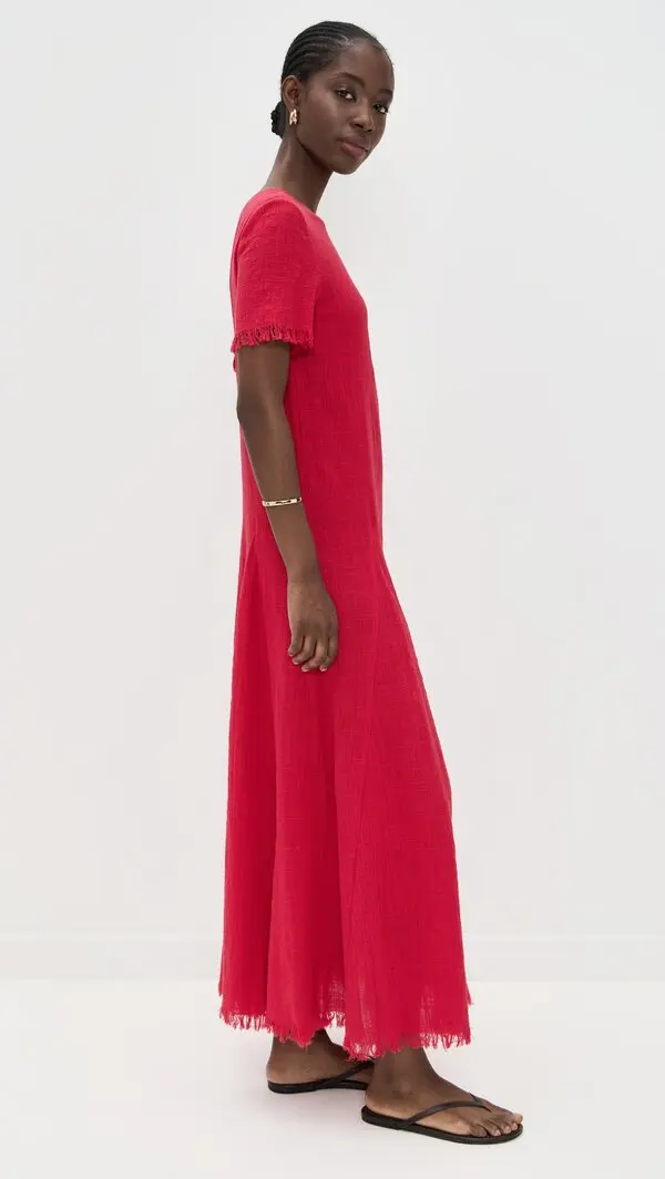 Staud Le Havre Maxi Coverup - Cherry