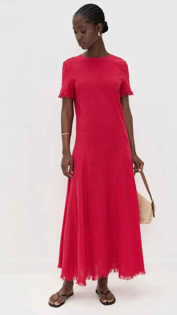 Staud Le Havre Maxi Coverup - Cherry