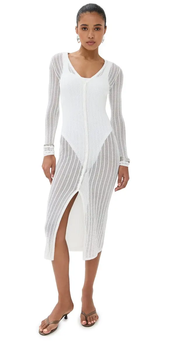 Staud Shoko Cover Up Dress - Ivory