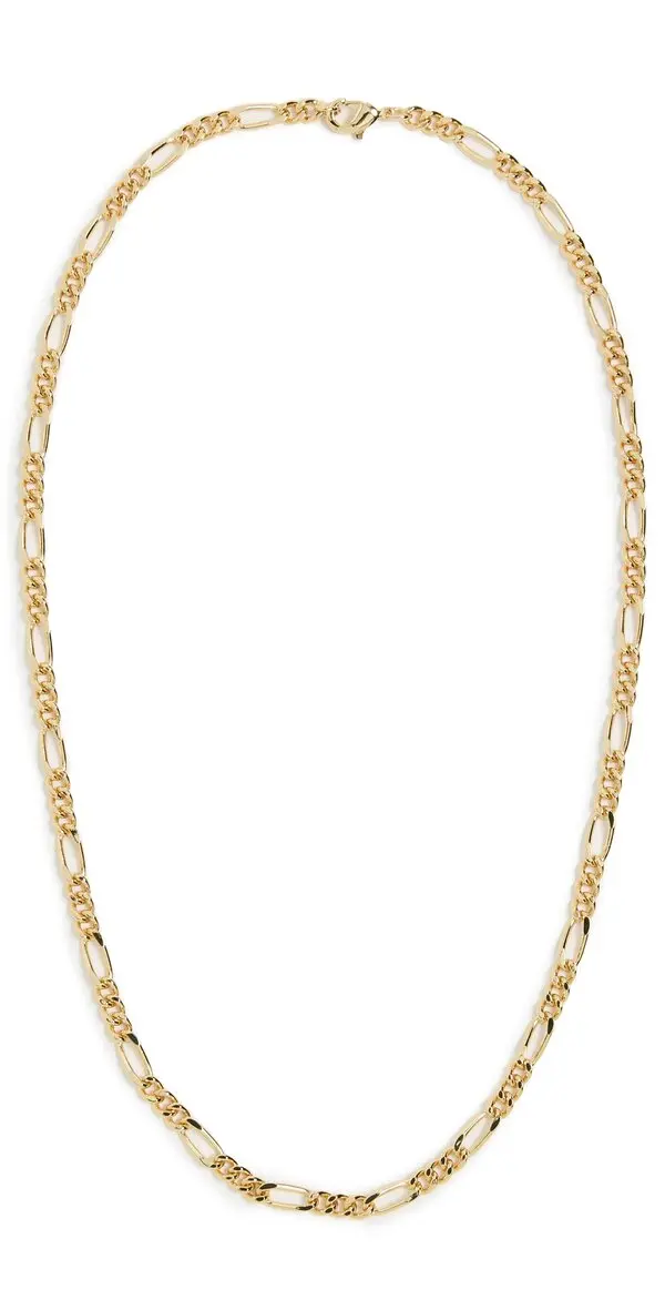 BY ADINA EDEN Solid Thick Link Chain Necklace - Gold