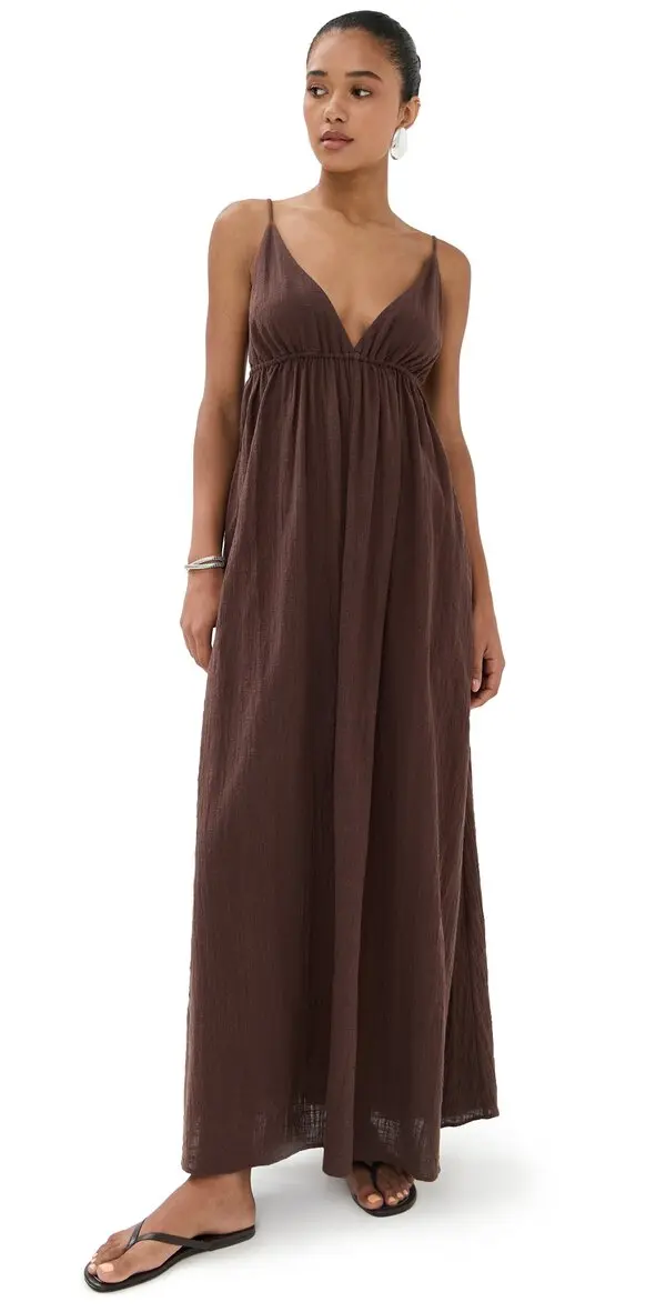 wedding brown shweshwe dresses STAUD, Stella Dress in Taupe, Size 14
