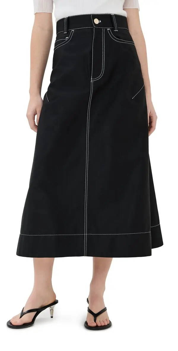 MERYLL ROGGE Flared Workwear Skirt