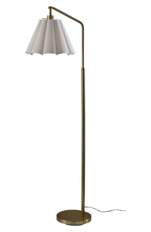 ADESSO Lyra Floor Lamp - Antique Brass