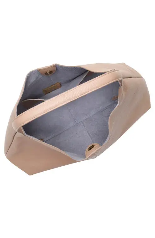 Vince Camuto Jenna Pebble Leather Hobo Bag - Medium Brown
