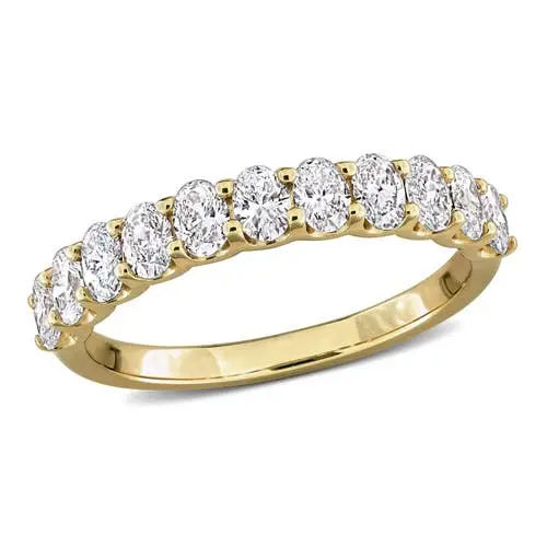 JULIANNA B. 1 Ctw Oval Lab-grown Diamond Band 14k - Yellow Gold