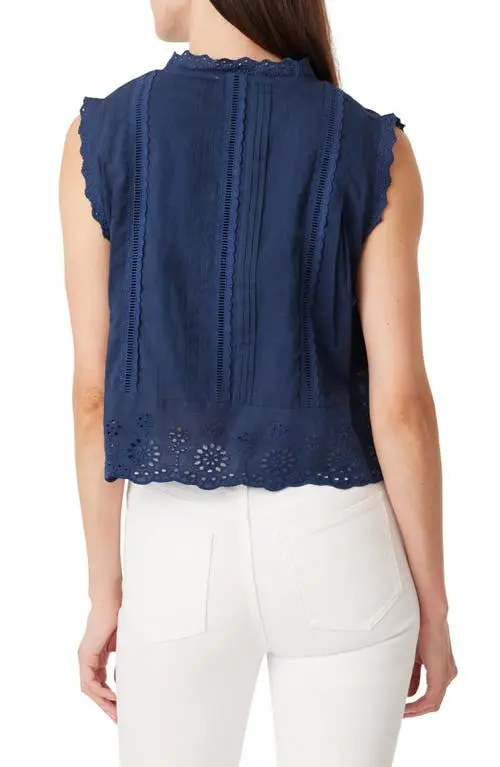 Habitual Embroidered Eyelet Cotton Top