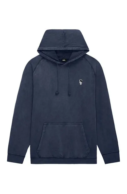 DALIX Astronaut Mineral Washed Hoodie - Denim Blue