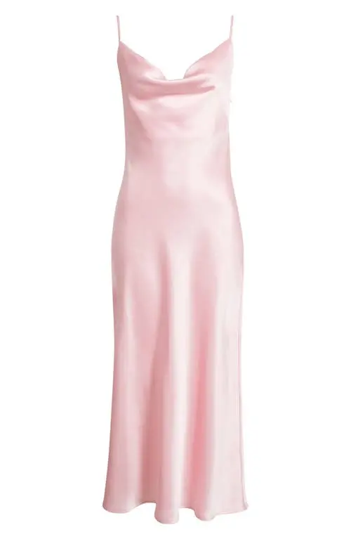 Lulus Satin Cocktail Dress With Floral Open Back In Pink - 60% Off |  Editorialist