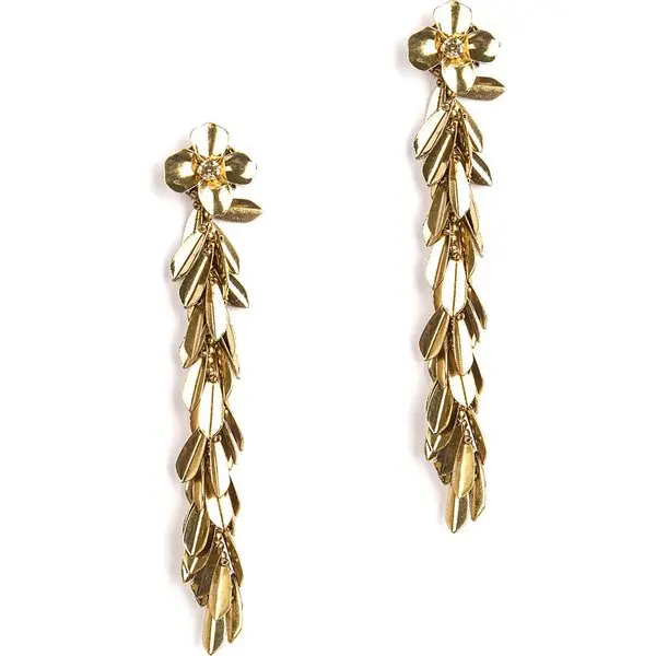 Deepa Gurnani Demeter Linear Drop Earrings - Gold