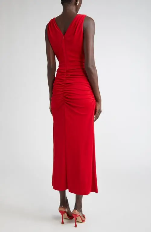 Carolina Herrera Ruched Jersey Column Dress