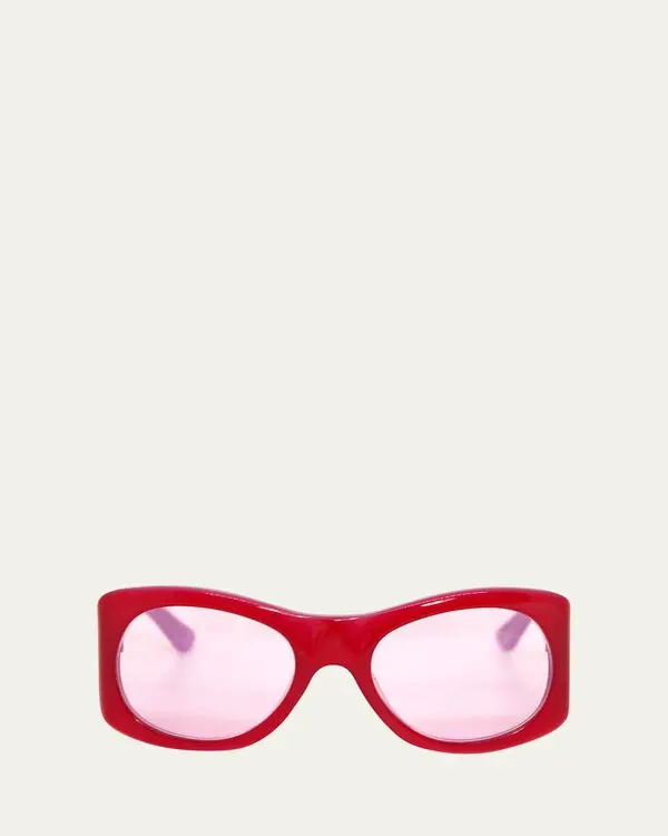 SELIMA OPTIQUE X ZANKOV Aleksandr Square Sunglasses - Red/lavender