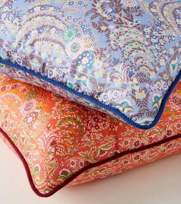 Etro Floral Cotton Cushion - Blue