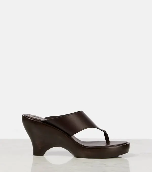 Zimmermann Wild 95 Leather Wedge Mules