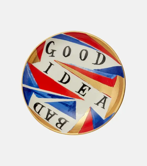 L'Objet X Ruan Hoffmann Good/bad Idea Porcelain Plate - Multicoloured