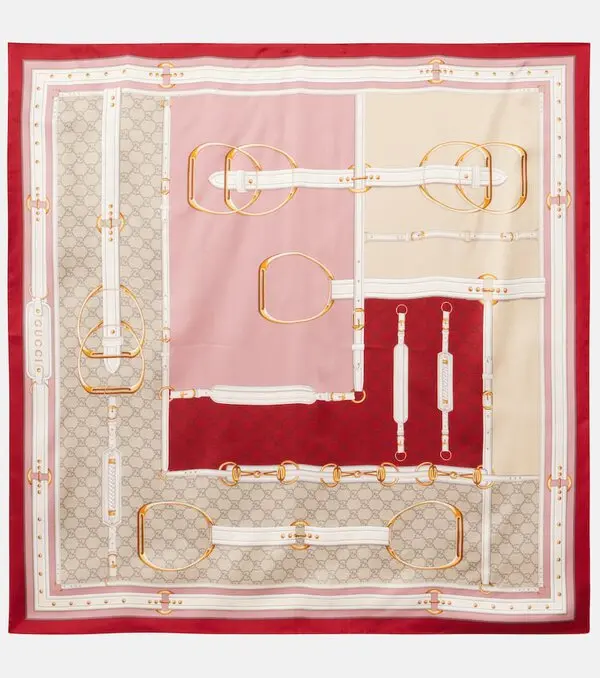 Gucci New Majo Silk Twill Scarf - Multicoloured