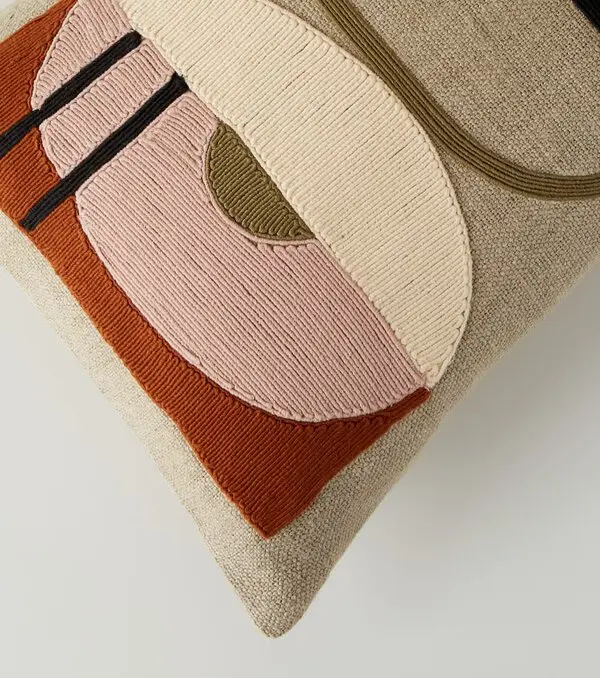 Jonathan Adler Embroidered Linen Cushion