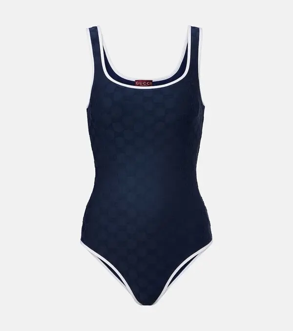 Gucci Gg Terry Swimsuit - Blue