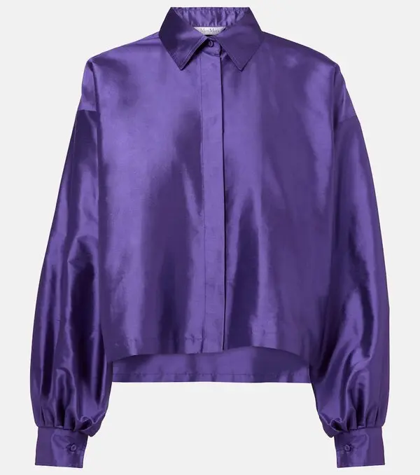 Max Mara Scalata Silk Shirt - Purple