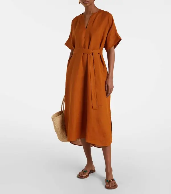 ERES Bibi Linen Kaftan - Brown