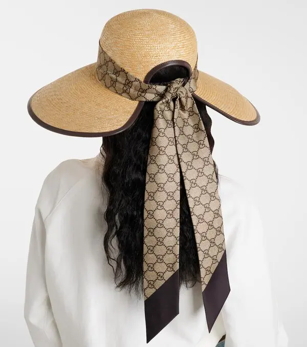 Gucci Gg Raffia Sunhat - Neutrals | Editorialist display picture 1