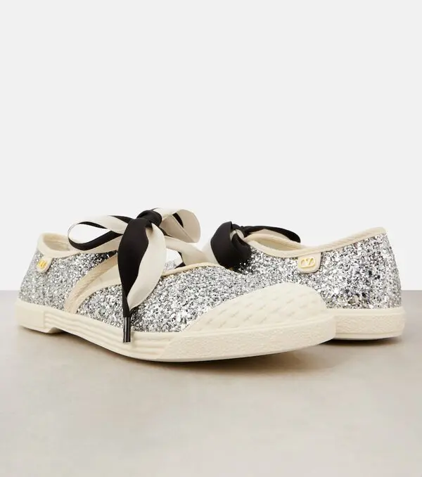 Valentino Garavani Bay Bay Glitter Sneakers