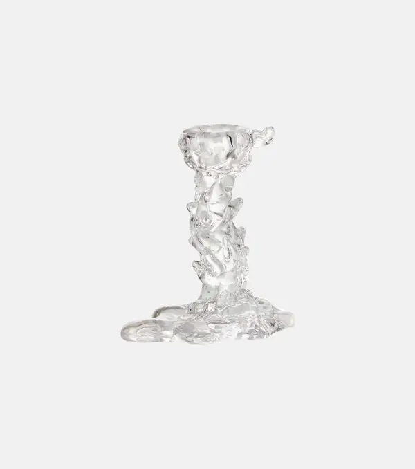 POLSPOTTEN Drip Small Glass Candle Holder Pascal Smelik - Transparent