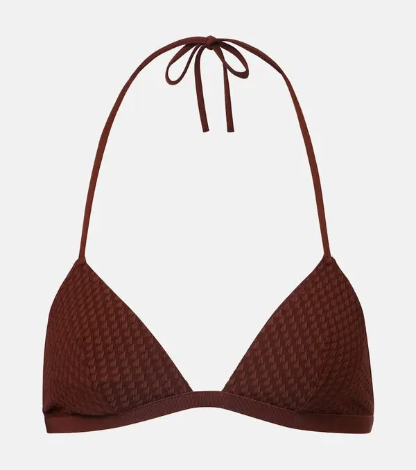ERES Extra Jacquard Bikini Top - Brown