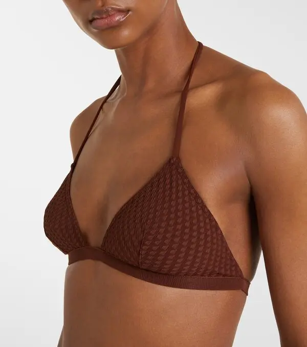 ERES Extra Jacquard Bikini Top - Brown