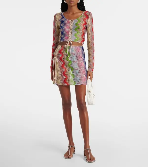 Missoni Zigzag Crochet Crop Top