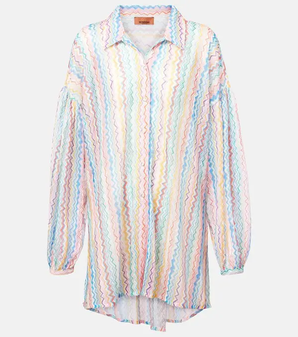 Missoni Zigzag Sheer Oversized Shirt