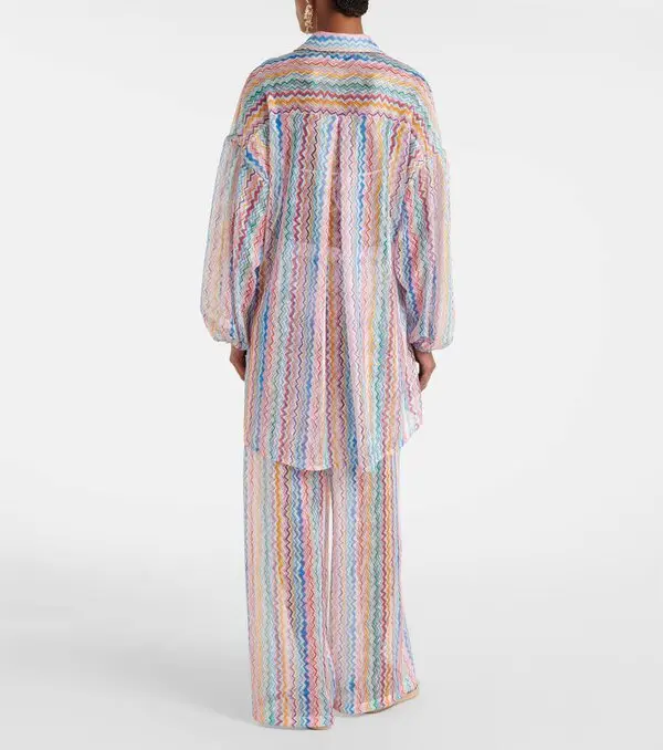 Missoni Zigzag Sheer Oversized Shirt