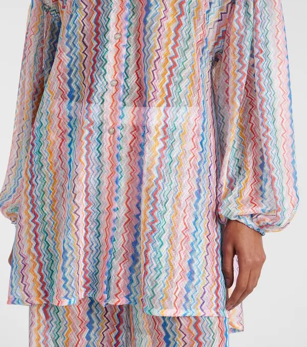 Missoni Zigzag Sheer Oversized Shirt