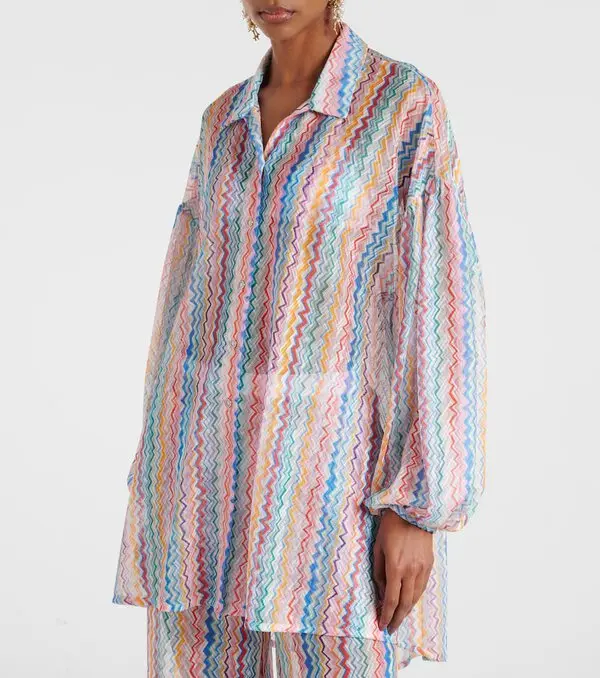 Missoni Zigzag Sheer Oversized Shirt