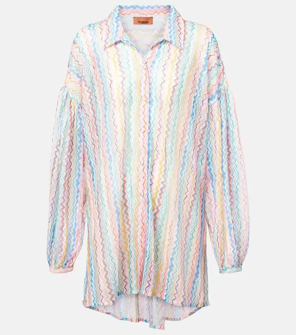 Missoni Zigzag Sheer Oversized Shirt - Multicoloured