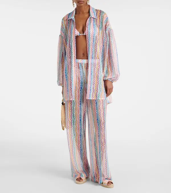 Missoni Zigzag Sheer Oversized Shirt